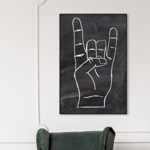 Wynwood Studio 'Rock On' Wall Art Framed Canvas Print - Overstock ...