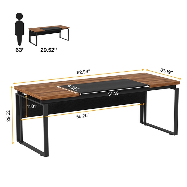 63 Modern Executive Computer Desk 5FT Home Office Desk Only Desk On Sale Bed Bath Beyond 38933853