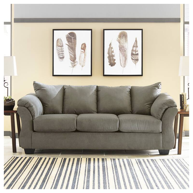 Signature Design by Ashley Darcy Sofa in Cobblestone MIC - Living Room ...