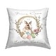 Stupell Bunny Kisses Easter Wishes Printed Outdoor Throw Pillow Design ...