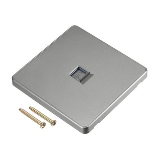 Telephone Socket Single Port Wall Plate Silver Grey for Home Office ...