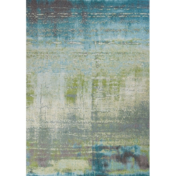 Domani Ocean Blue/Green Abstract Ombre Rug - Bed Bath & Beyond - 22835740