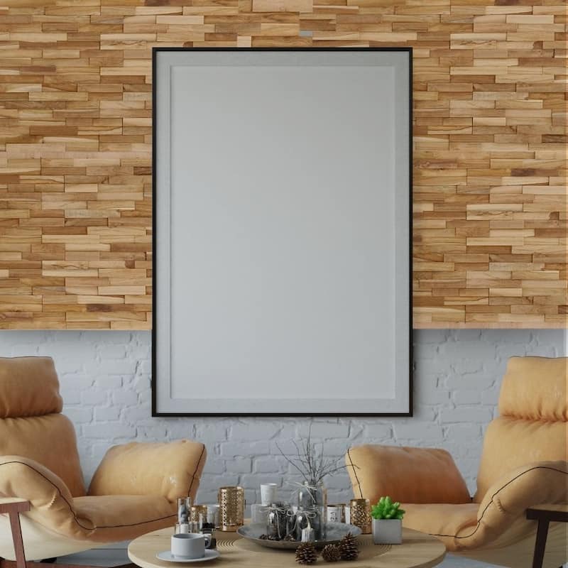 Nordic Teak (13 sq ft) Rustic 3D Wall Panels - Overstock - 42880589