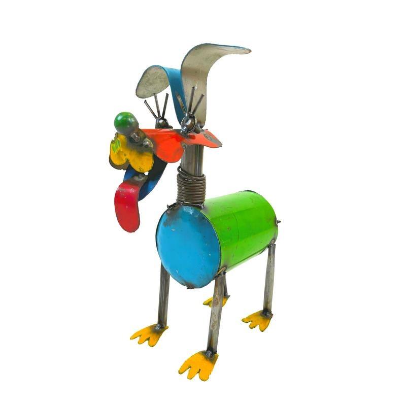 Rustic Arrow Fido Spring Neck Dog Metal Garden Statue - Overstock ...