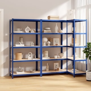 vidaXL Shelf Storage Office Bookshelf Shelving Unit Steel and ...