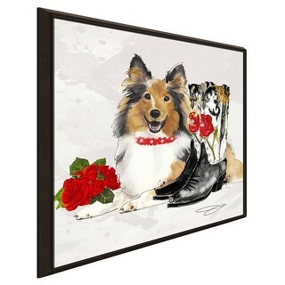 "Western Border Collie" by Jodi Print on Floating Frame - Bed Bath ...