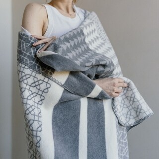 IBENA Modern Fair Isle Patterned Grey 'Monza' - Bed Bath & Beyond ...