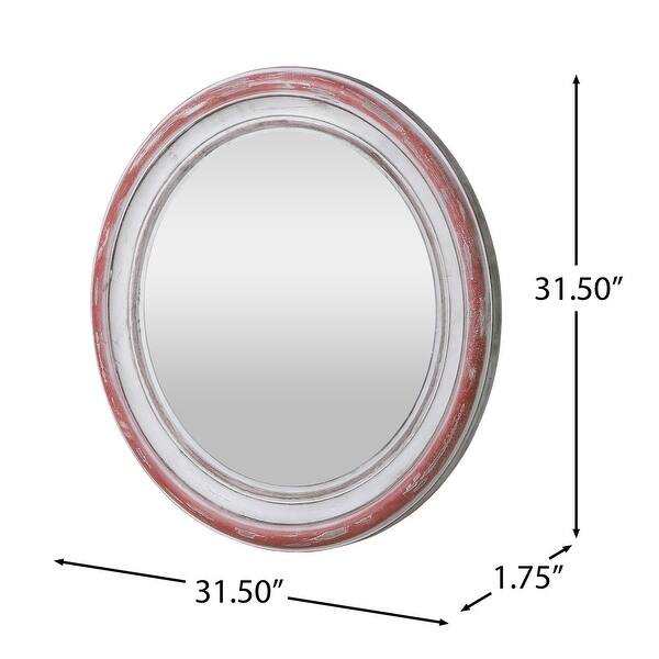 Camak Indoor Wood Round Mirror by Christopher Knight Home - Bed Bath ...