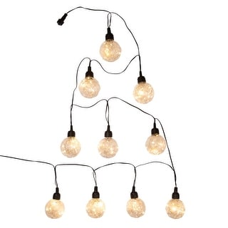 Kurt Adler 60-Light 10-Piece Warm White Fairy LED Bulb Light Set - Bed ...