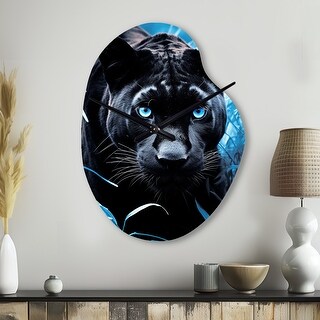 Black Blue Panther Hidden Observer Infrared - Panther Wall Clocks in ...