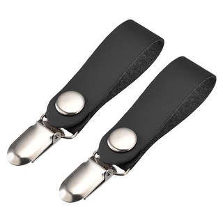 Hat Clips for Travel, 2pcs PU Leather Hat Clips Hat Companion, Black ...