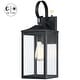 18"H 1-Light Black Outdoor Exterior Wall Lantern Sconce Light - Bed ...
