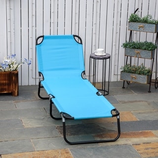 Folding Chaise Lounge Portable Sun Tanning Chairs Sunlounger - Bed Bath ...