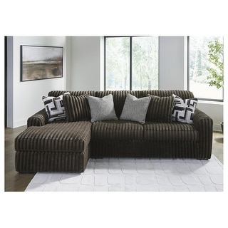 Signature Design by Ashley Midnight-madness Brown 2-Piece Sectional ...