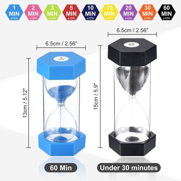 9 Packs Sand Timer Colorful Visual Sand Clock Classroom Timer Sand ...