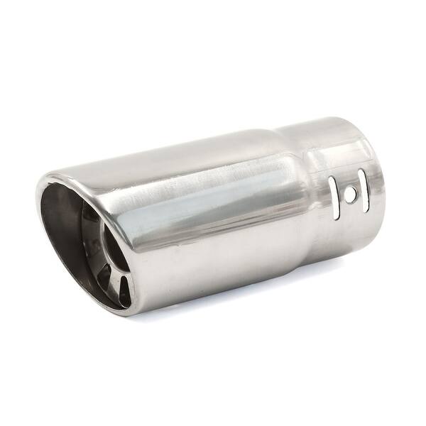 Unique Bargains Universal 55mm Inlet Stainless Steel Oval Slant Tip ...