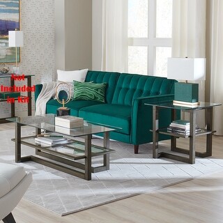 Calypso Espresso Contemporary Glass Top Opt Rectangular 3 Piece Set ...