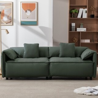 Modern Luxury Style Upholstered Sofa with Sturdy Wood Frame and Plush ...