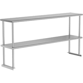 Double Overshelf 2 Tier Stainless Steel Shelf 12 x 60 Inch, Weight ...