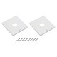 Grommet Wall Plate PC Wall Panel with 0.8 Inch Cable Through White 2 ...