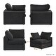 160.6" Convertible Modular Sectional Sofa Couch, Modern U Shape ...