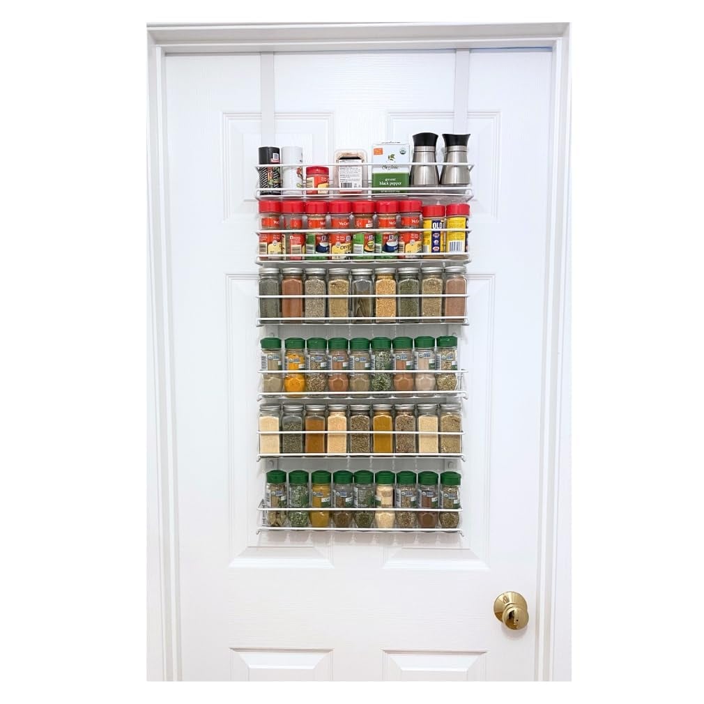 Adjustable Wall Mount Spice Rack, 9-Tier Dual-use (Multi-use) Organizer ...
