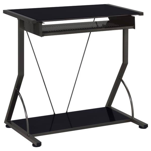Alastair 30-inch Computer Desk with Keyboard Tray Black - Bed Bath ...