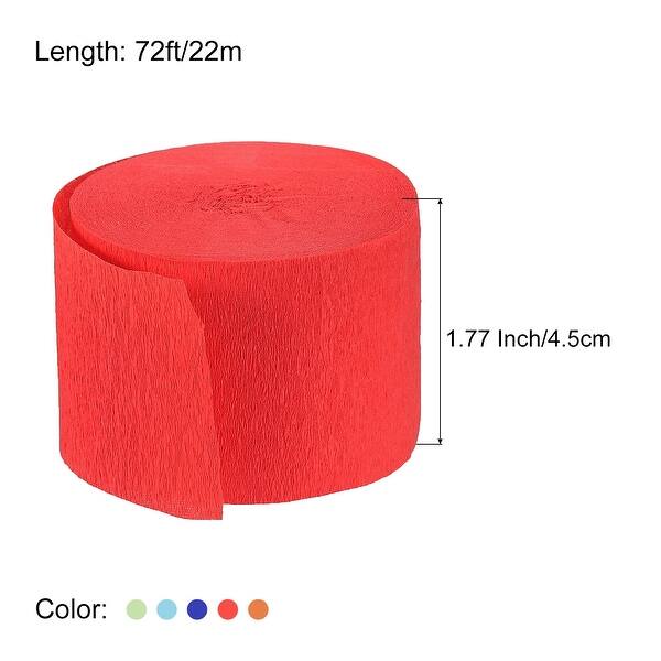 Crepe Paper Streamers 10 Rolls 72ft in 5 Colors for Party Decorations ...