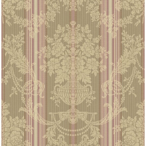 Seabrook Designs Marian Faux Fabric Damask Unpasted Wallpaper - Bed ...