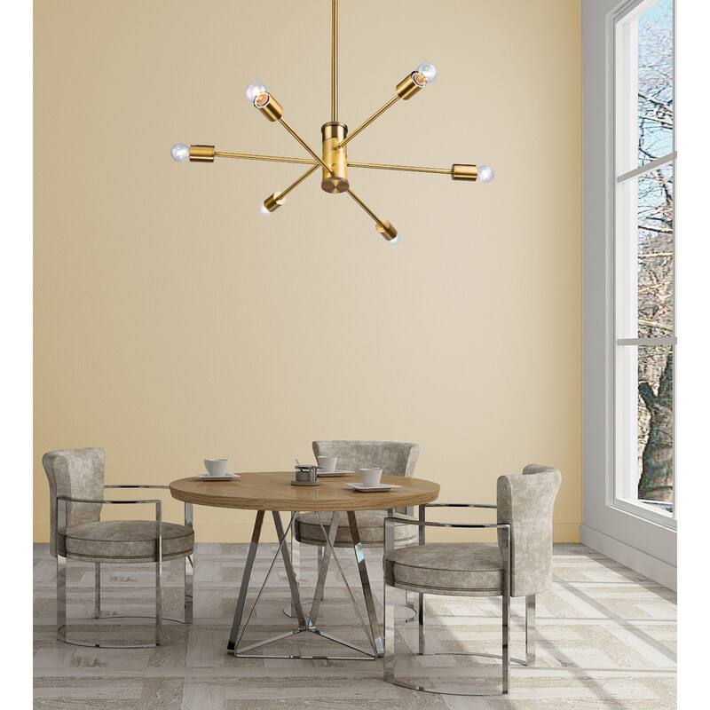 Pendant Lighting with Gold Iron Frame - Overstock - 29357913