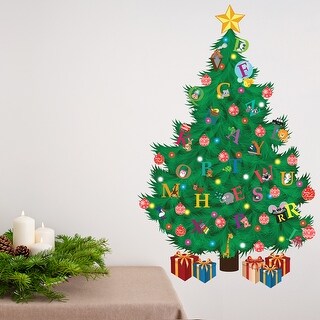 Walplus Christmas Tree Wall Sticker with Learning Alphabets Kids Decor ...