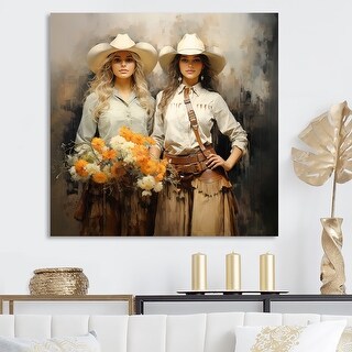 Designart "Western Cowgirls Heroines II" Cowgirls Wall Art - Modern ...