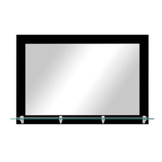 Modern Rustic Horizontal Mirror with Glass Shelf - Bed Bath & Beyond ...