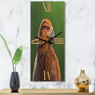 Designart 'Portrait Of Harris Hawk Bird' Traditional wall clock - Bed ...