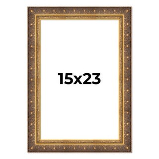 15x23 Frame Vintage Gold Solid Wood Picture Frame | 2.5 Inch Moulding ...