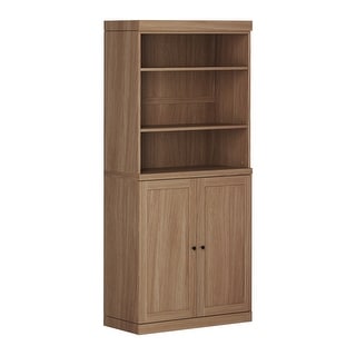 Palace Imports Premium 100% Solid European Oak Hardwood 6-Shelf Modular ...