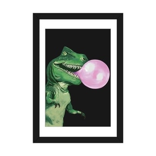 iCanvas "Bubble Gum T-Rex In Dark Grey" by Big Nose Work - Bed Bath ...
