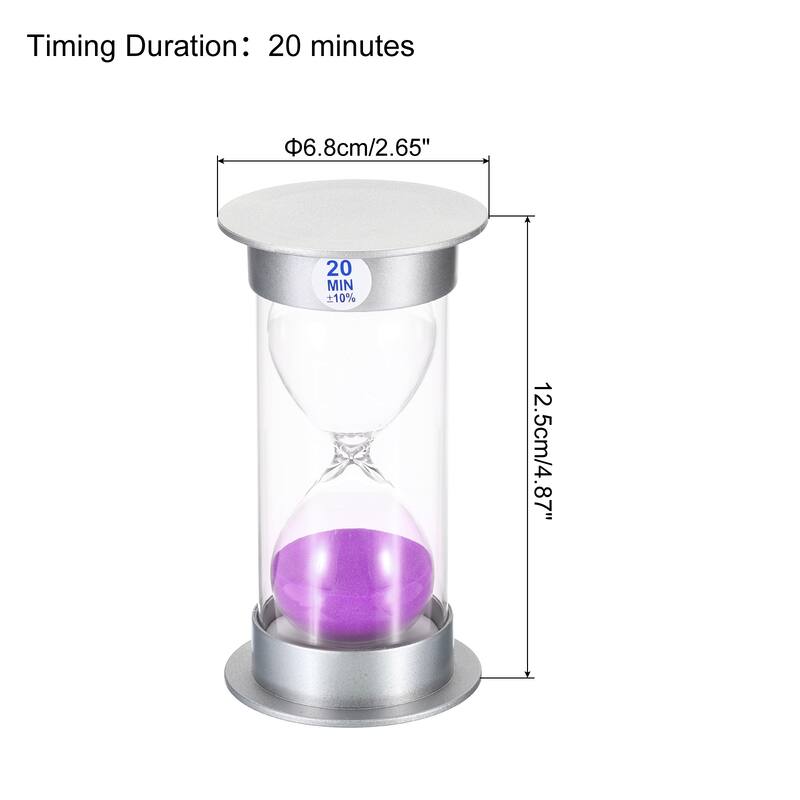 20 Minute Sand Timer, Sandy Clock Count Down Sand Glass, Purple Sands ...
