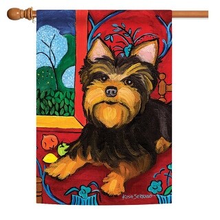Muttisse Yorkie Outdoor House Flag 40" x 28" - Bed Bath & Beyond - 36402249
