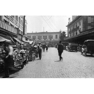 Pike Place Market Black and White Gallery Wrapped Canvas - Bed Bath ...