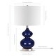 Katrin Glass Double Gourd Table Lamp in Navy Blue - Bed Bath & Beyond ...