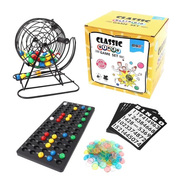 GSE™ Classic Bingo Game Set for Kids & Adults, Family - Roller Cage and ...