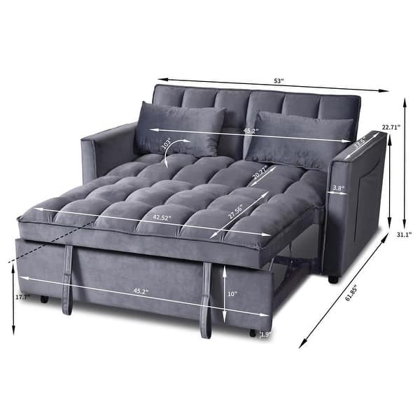 grey sofa bed made