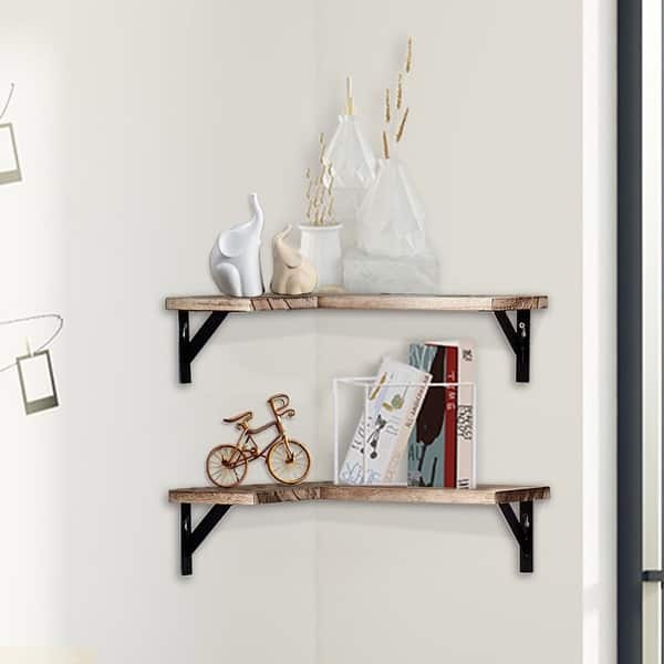 rustic corner shelves floating