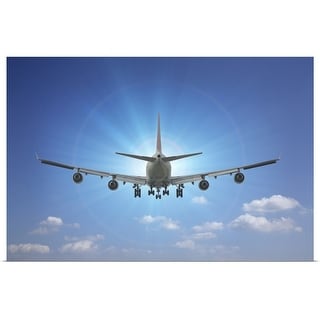 "Commercial airplane in flight" Poster Print - Multi - Bed Bath ...