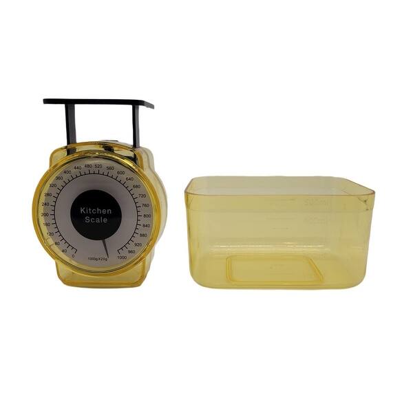 Mini Analog Kitchen Scale with Removable Measuring Cup - 1000g/500mL ...