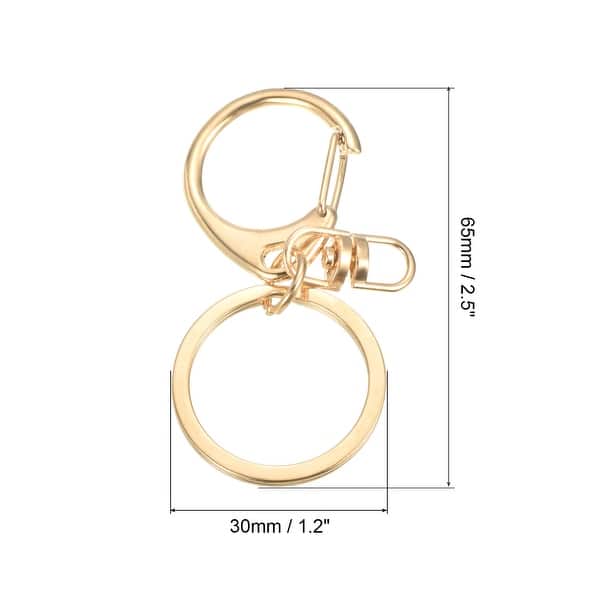 5pcs Key Chain for Keys, D Ring Clasps Keyring Holder, Gold - Bed Bath ...