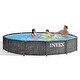 Intex 12' x 30" Greywood Prism Steel Frame Premium Pool Set with Filter ...