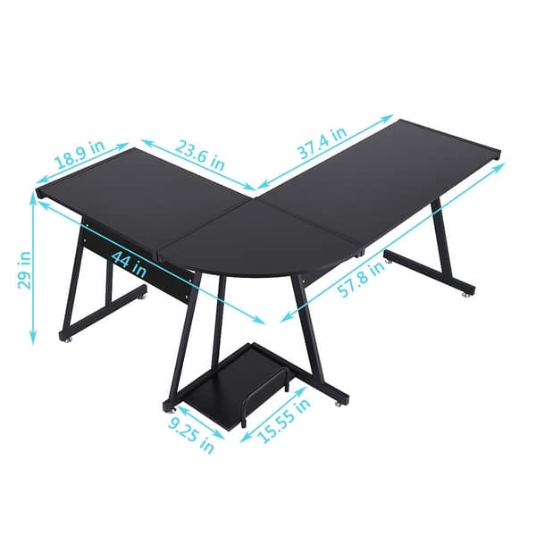 Reversible L Shaped Corner Desk L shaped Corner Computer Office Table ...