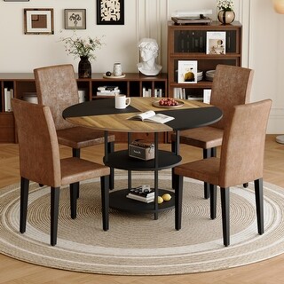 Multi-Functional Dining Table and Chair Set Farmhouse Kitchen Dining ...